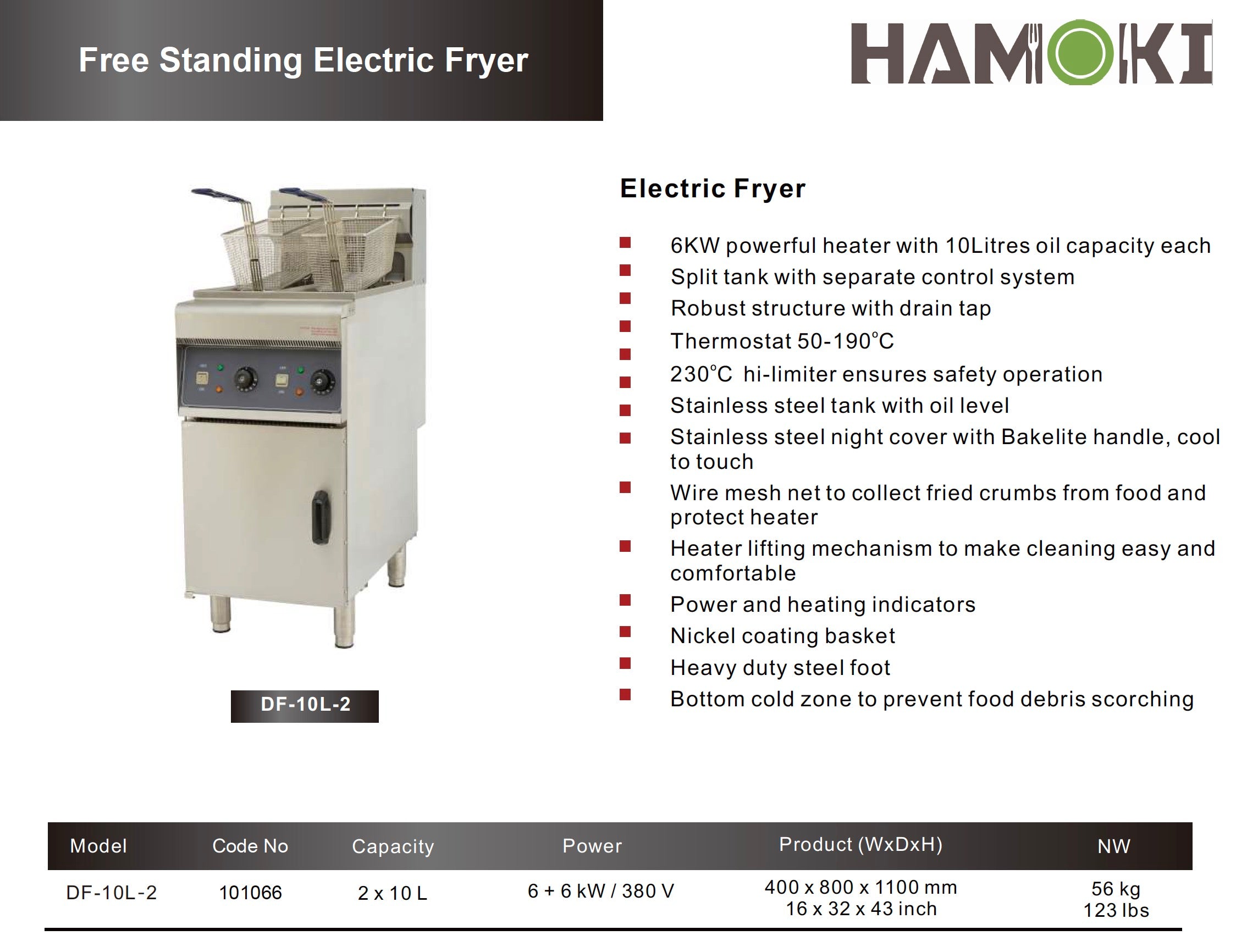 Freestanding Fryers – Hamoki Limited